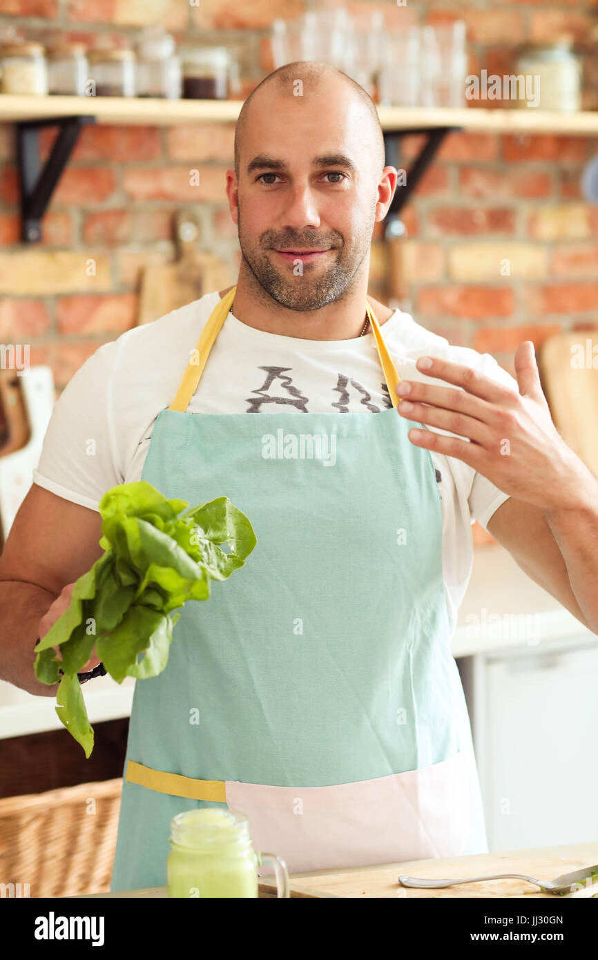 Cuisine bald chef hi-res stock photography and images - Alamy