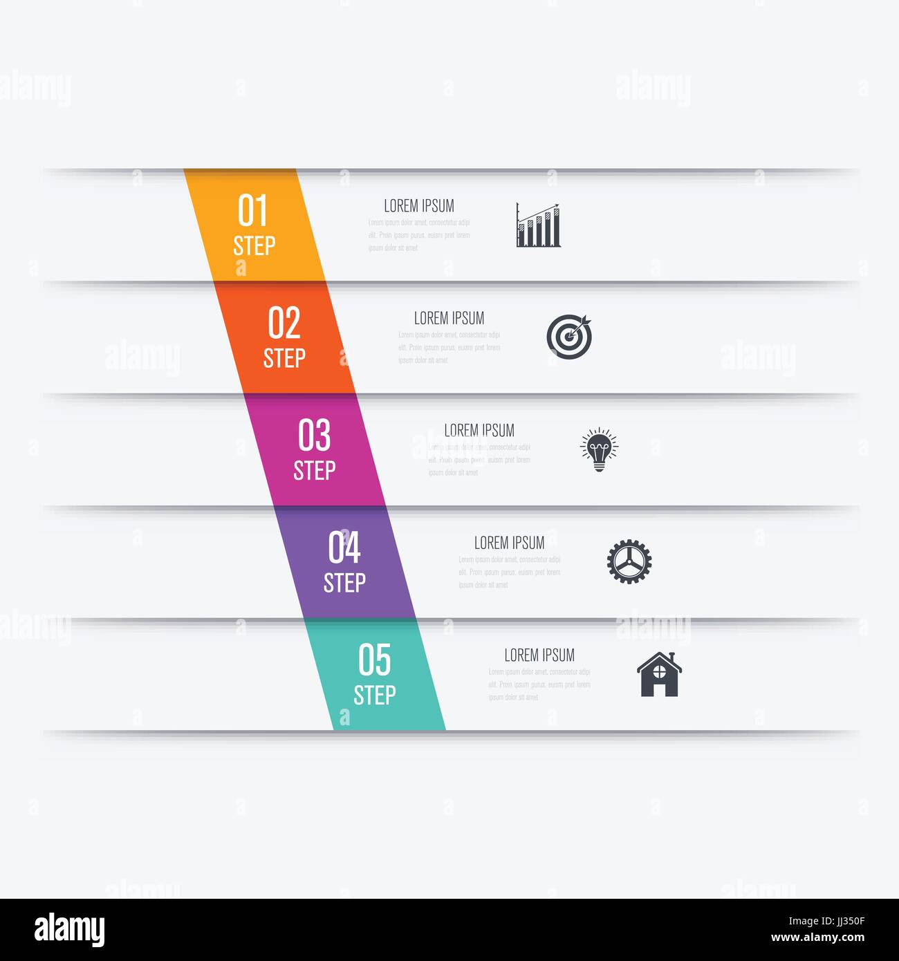 Vector illustration infographic five options Stock Vector Image & Art ...