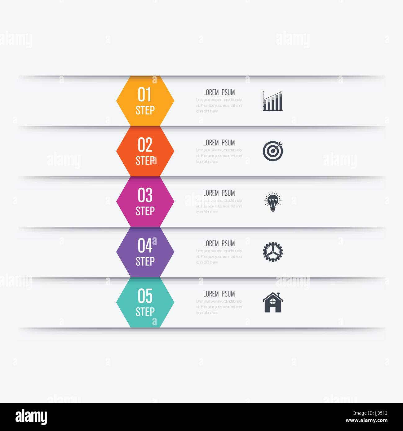 Vector illustration infographics five options Stock Vector Image & Art ...