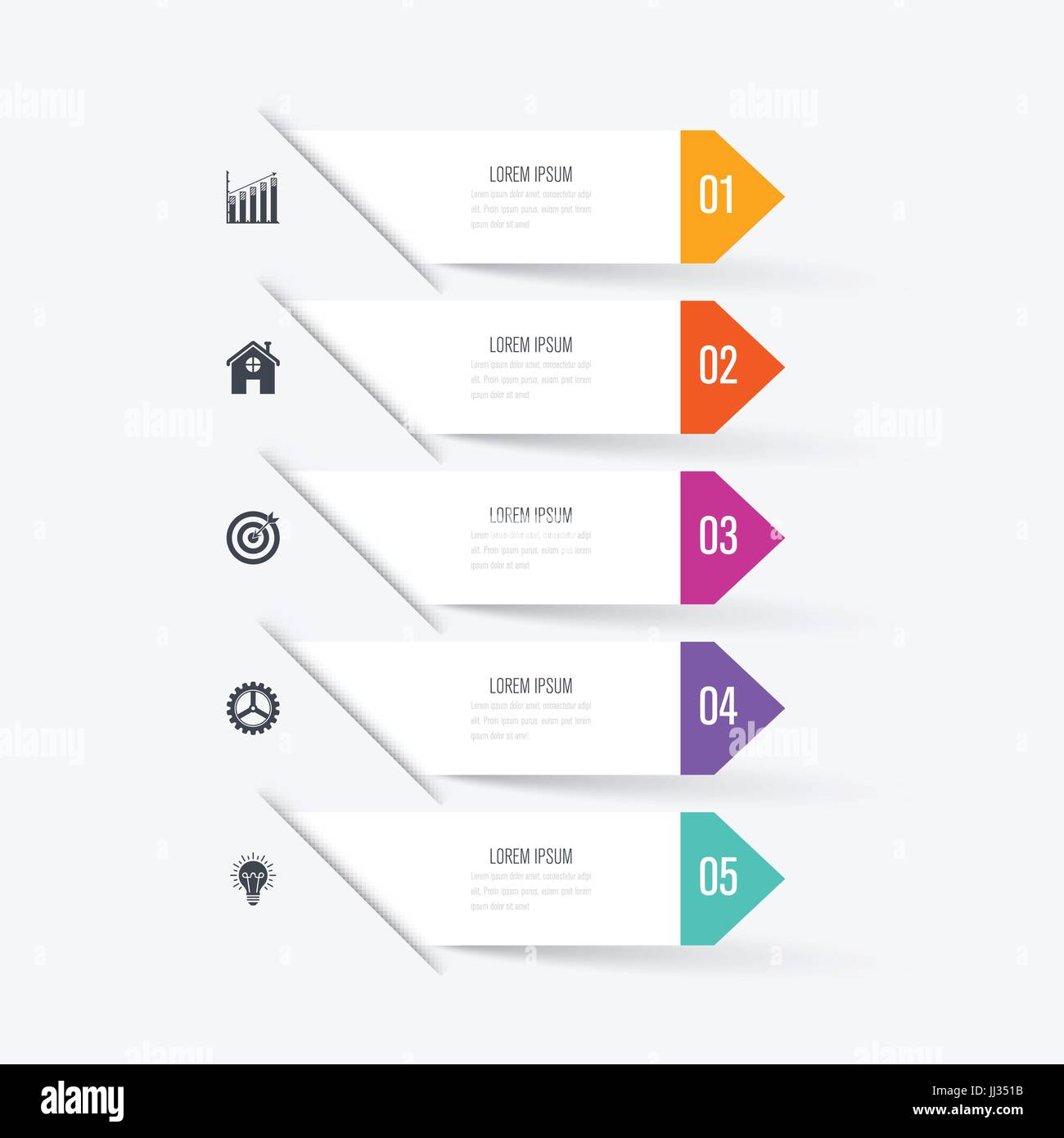 Vector illustration infographic five options Stock Vector Image & Art ...