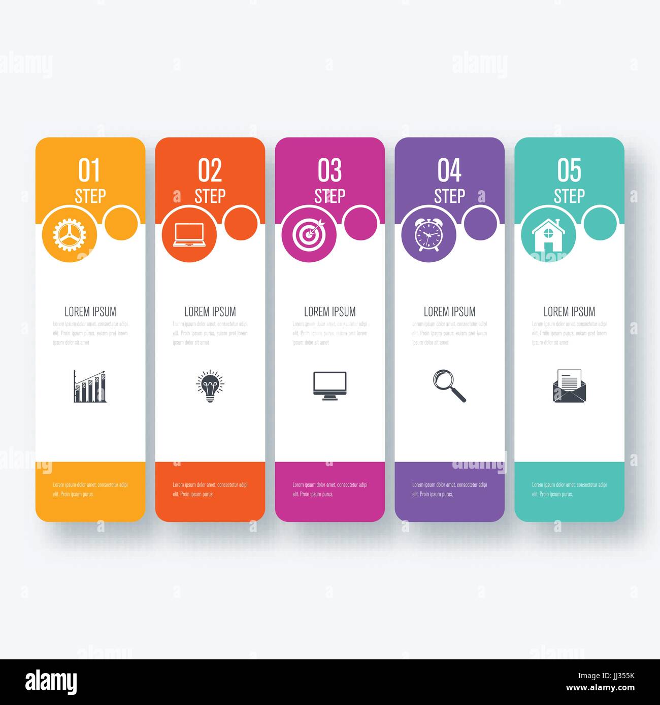 Vector illustration infographic five options Stock Vector Image & Art ...