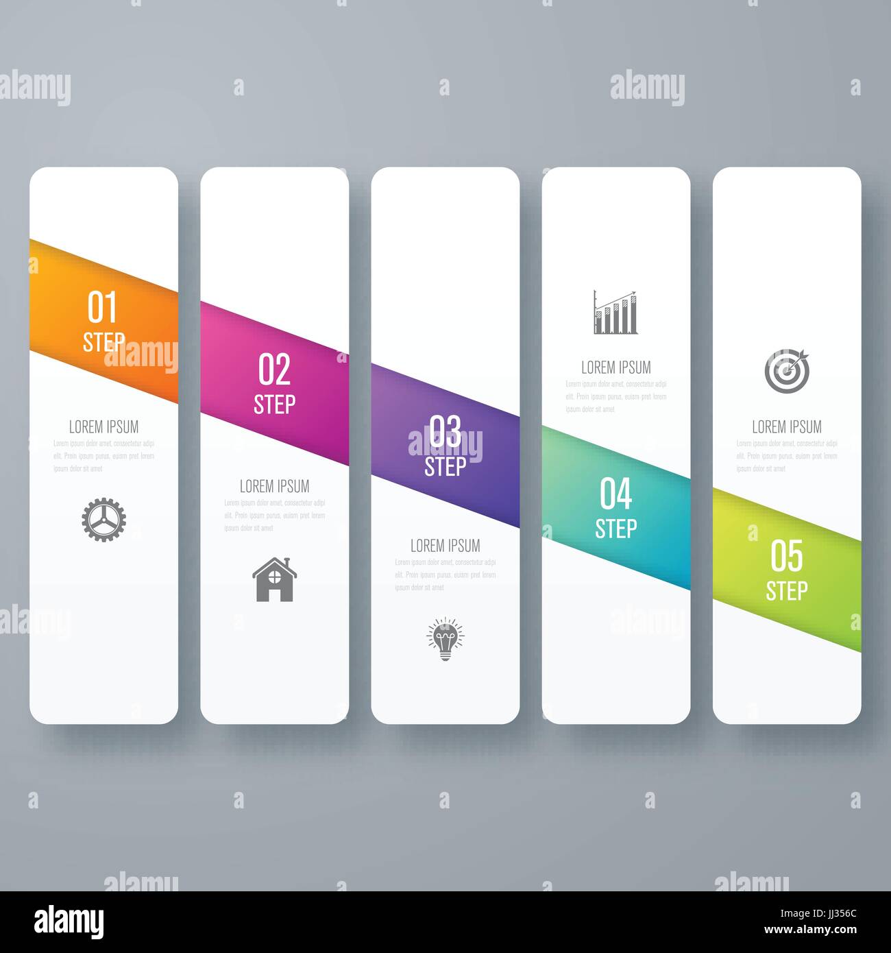 Vector illustration infographic five options Stock Vector Image & Art ...