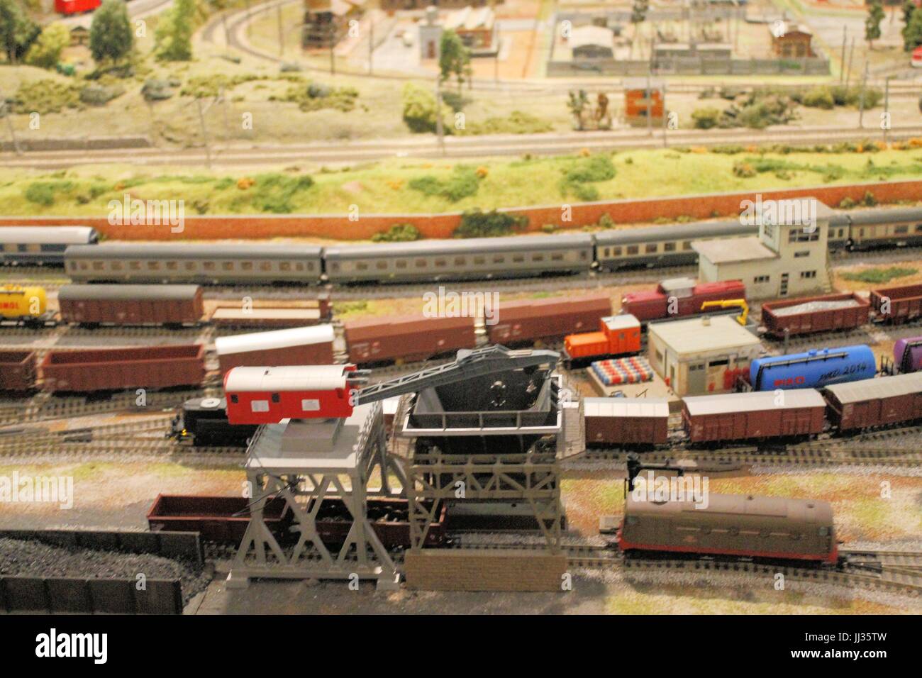 Miniature train station. Train station Stock Photo - Alamy