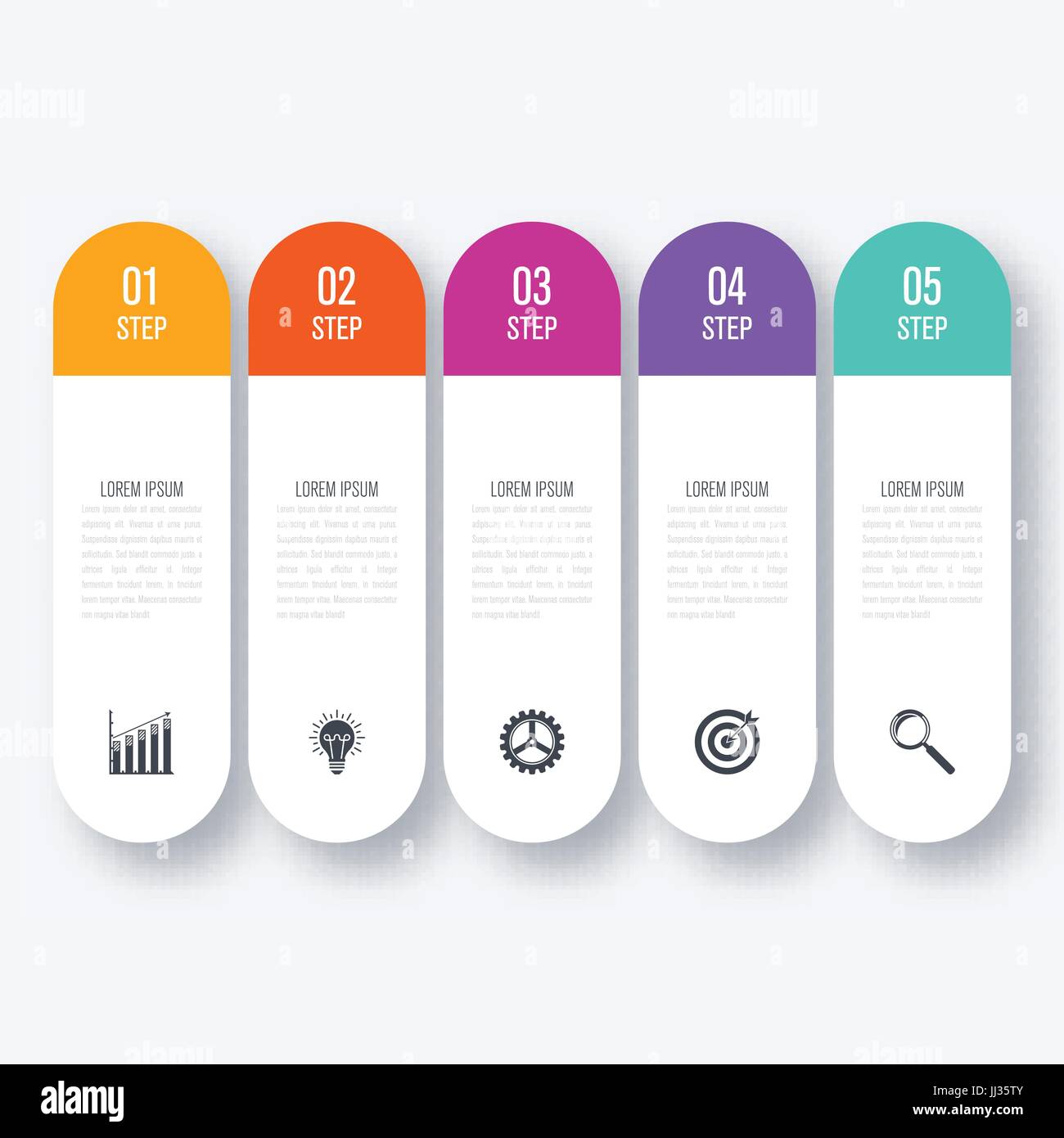 Vector illustration infographic five options Stock Vector Image & Art ...