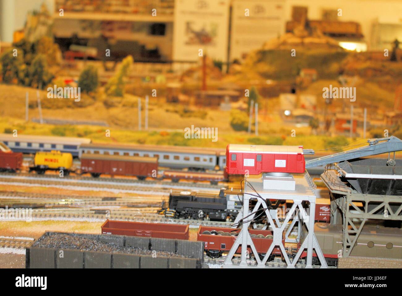 Miniature train station. Train station Stock Photo - Alamy