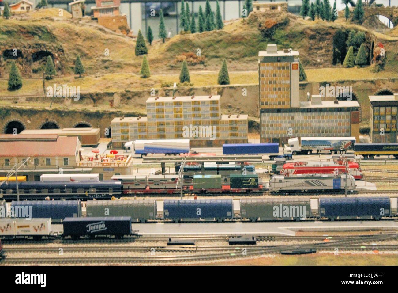 Miniature train station. Train station Stock Photo - Alamy