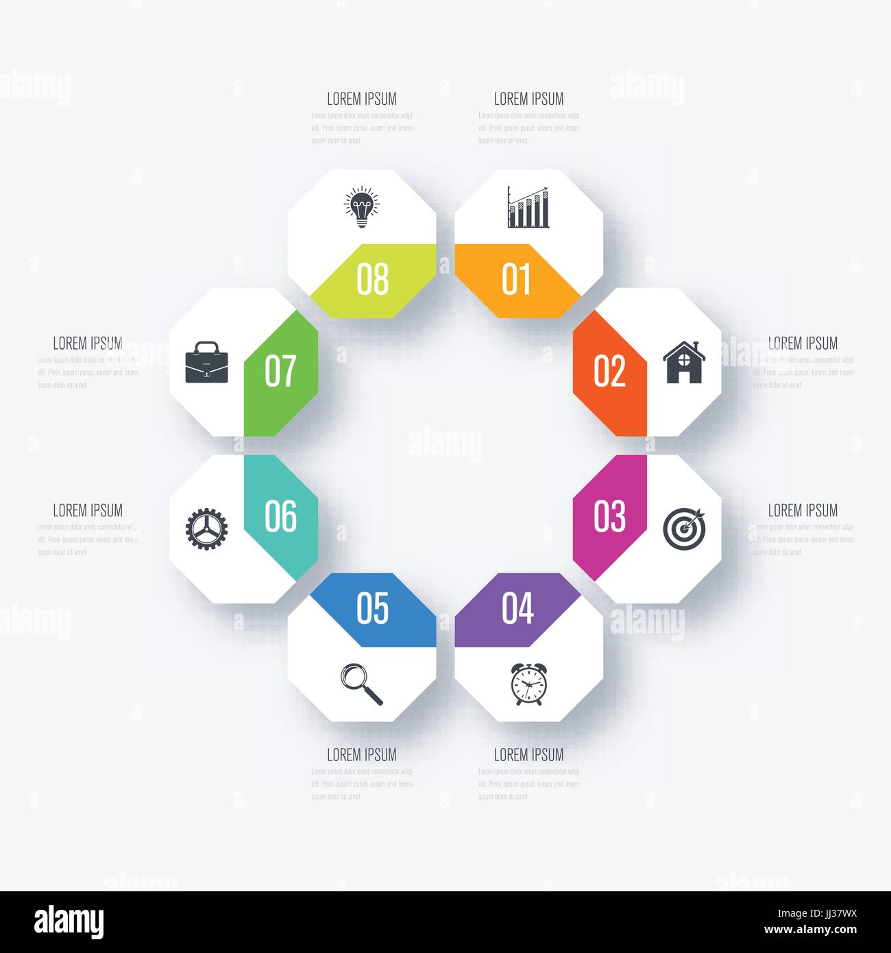 Vector octagon elements for infographic Stock Vector Image & Art - Alamy