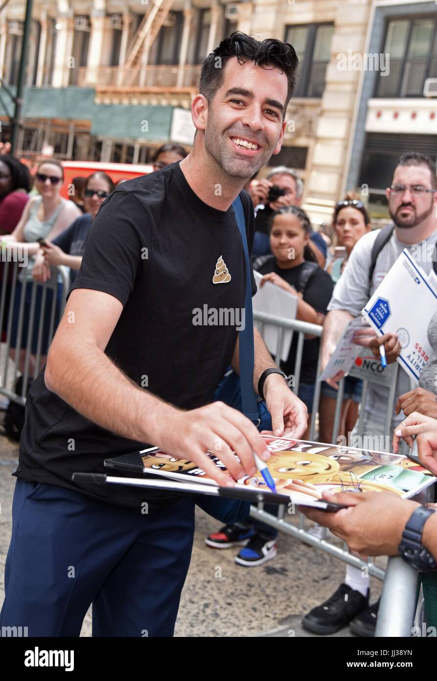 New York, NY, USA. 17th July, 2017. Jeremy Burge, out promoting EMOJI ...
