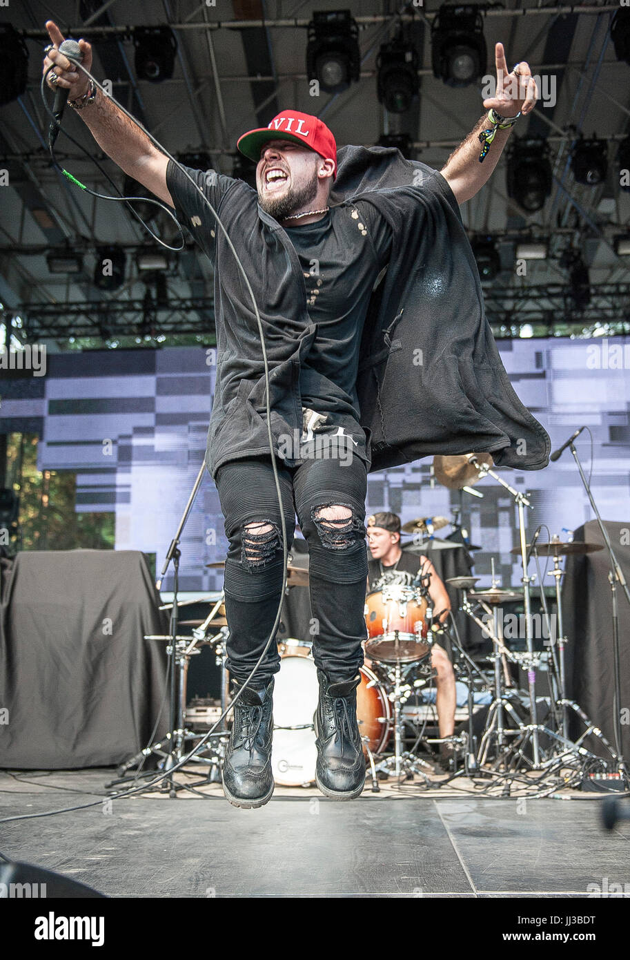 July 15, 2017 - Quebec City, Quebec; CAN - Musicians KEYCHAIN performs ...