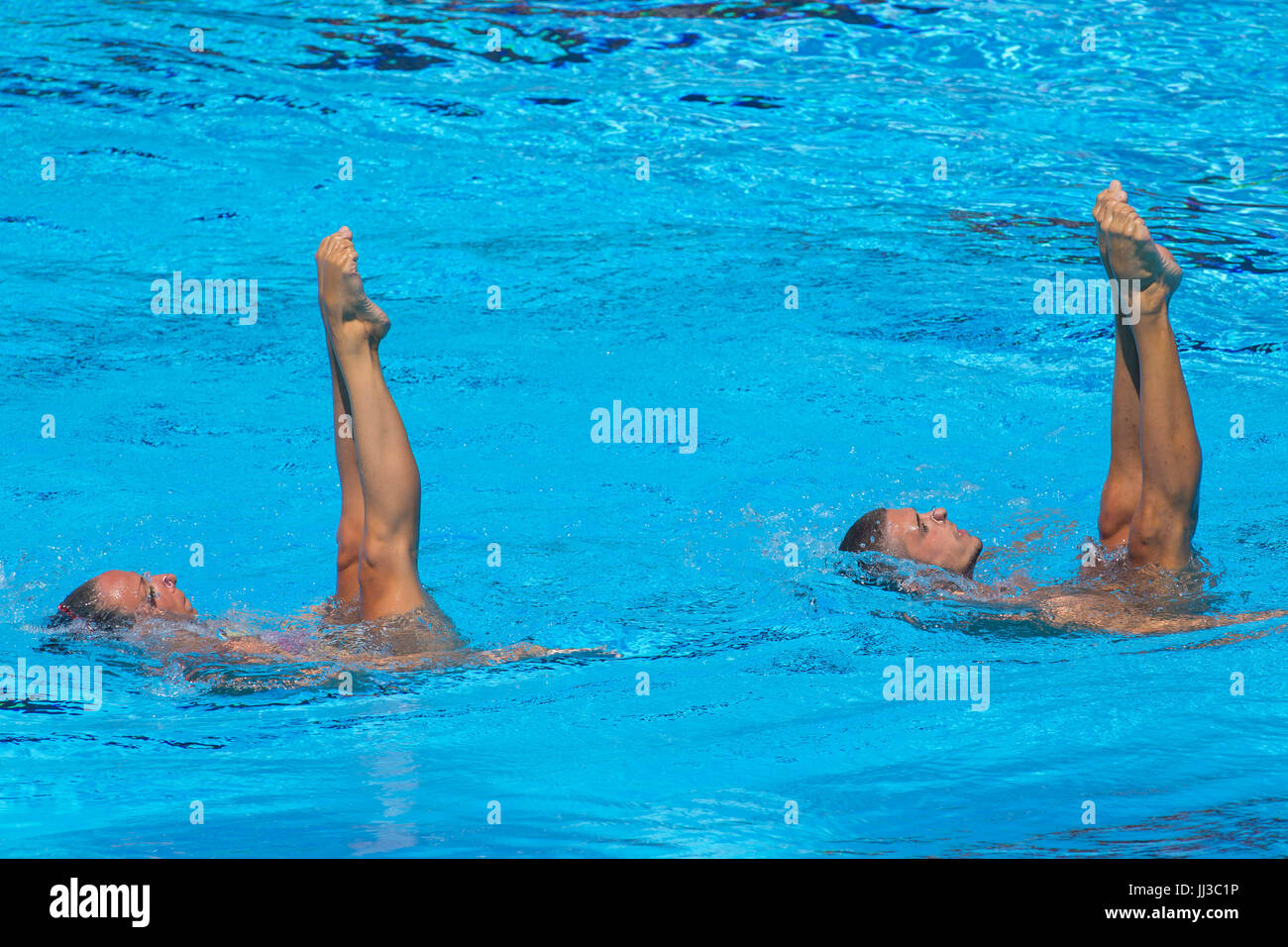 Budapest. 17th July, 2017. Manila Flamini (L) and Giorgio Minisini of ...