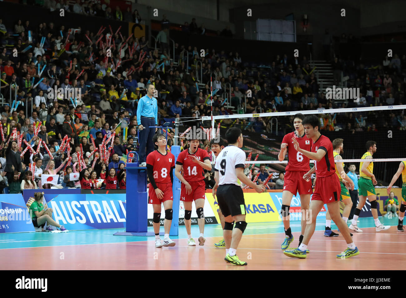Canberra, Australia. 15th July, 2017. Japan team group (JPN) Volleyball ...