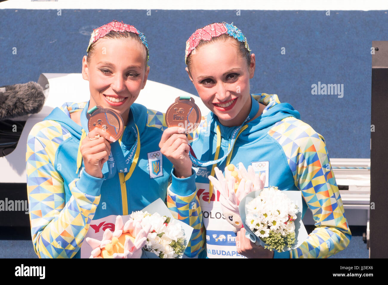(L-R) Yelyzaveta Yakhno, Anna Voloshyna (UKR), JULY 16, 2017 ...