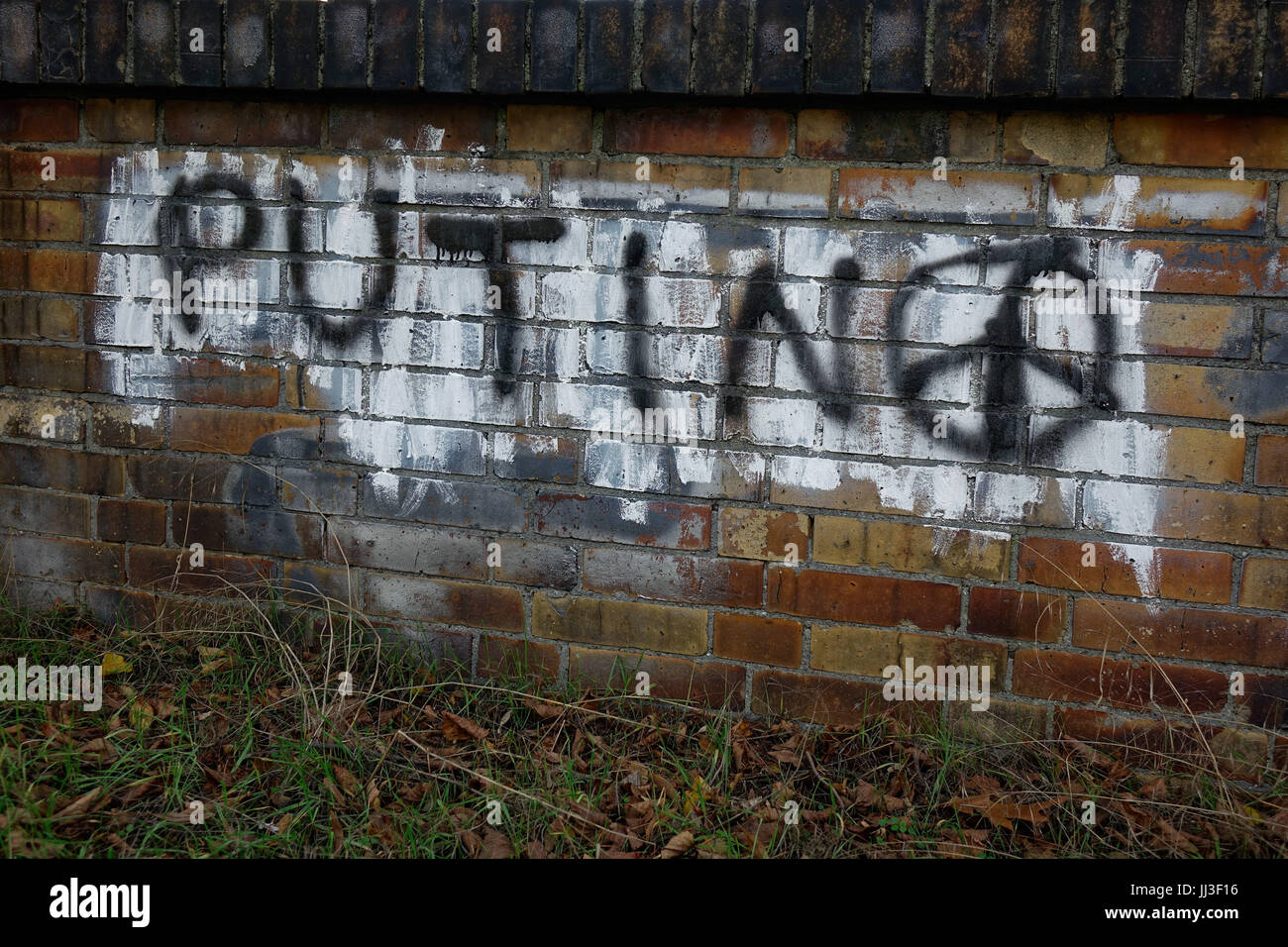 Berlin, Germany. 21st Nov, 2016. Graffiti on a wall with the word ...