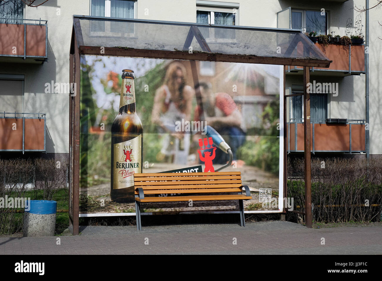 Bus stop ad alcohol hi-res stock photography and images - Alamy