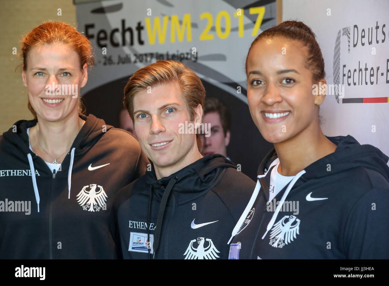 Leipzig, Germany. 18th July, 2017. L-R: Claudia Bokel, president of the German Fencing ...