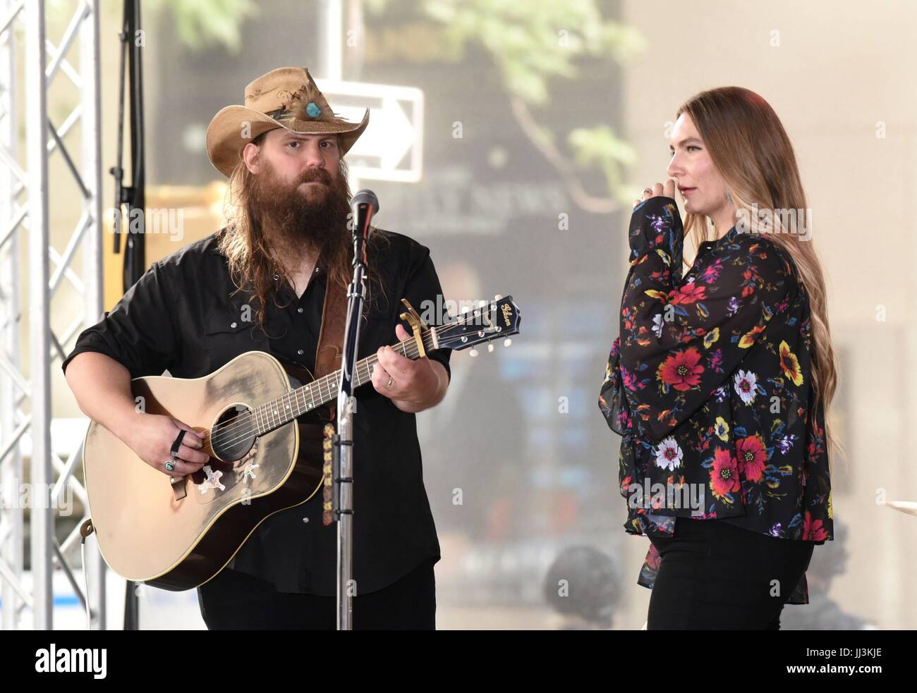 New York, NY, USA. 18th July, 2017. Chris Stapleton, Morgane Stapleton ...