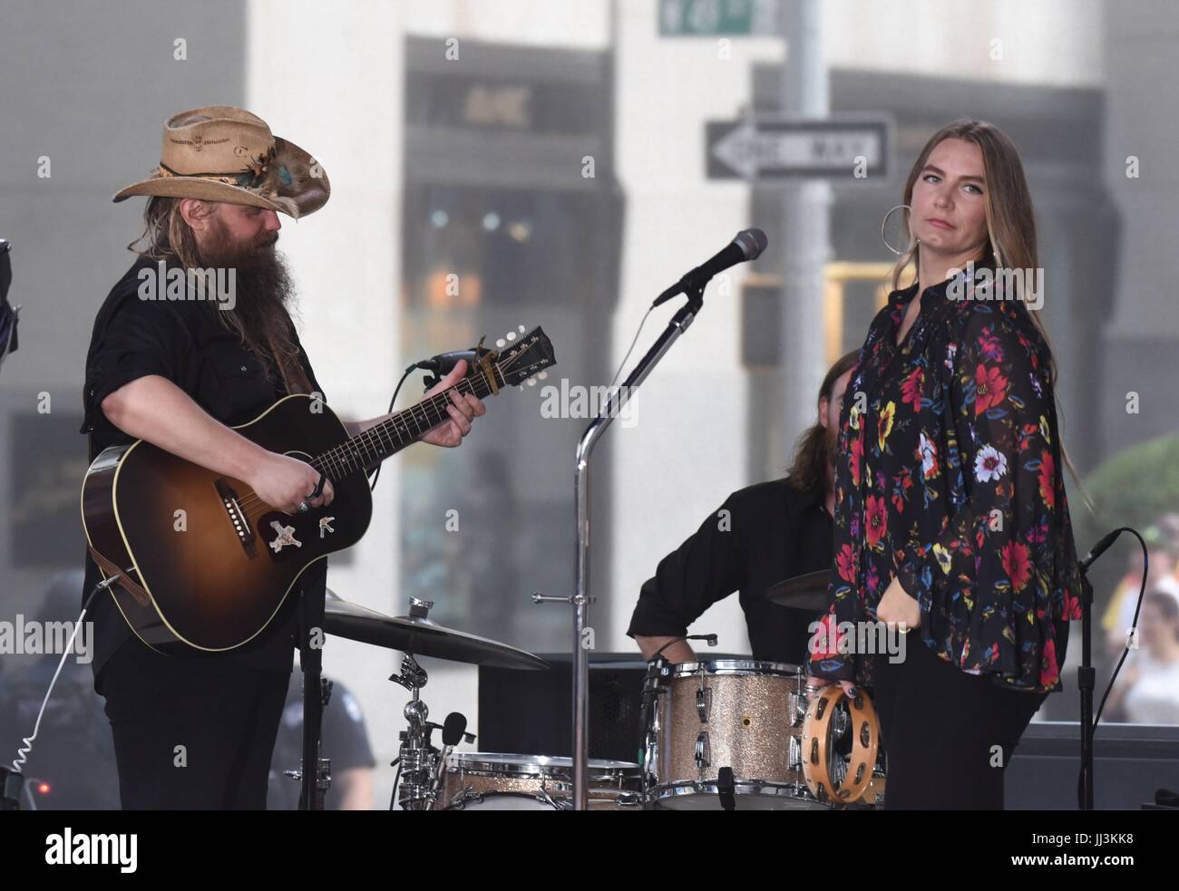 New York, NY, USA. 18th July, 2017. Chris Stapleton, Morgane Stapleton ...