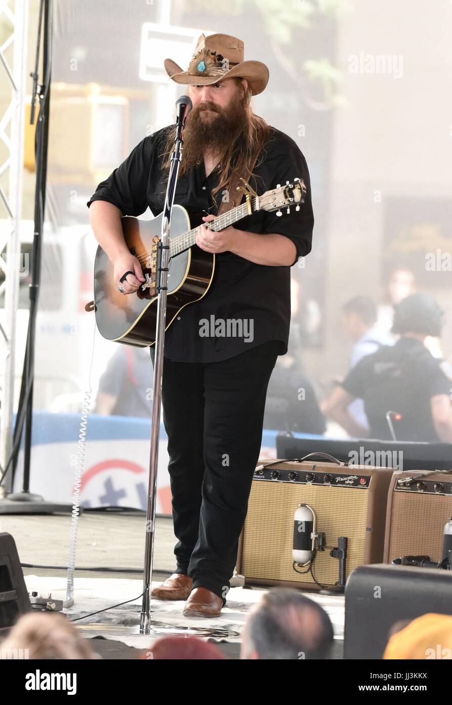 New York, NY, USA. 18th July, 2017. Chris Stapleton on stage for NBC ...