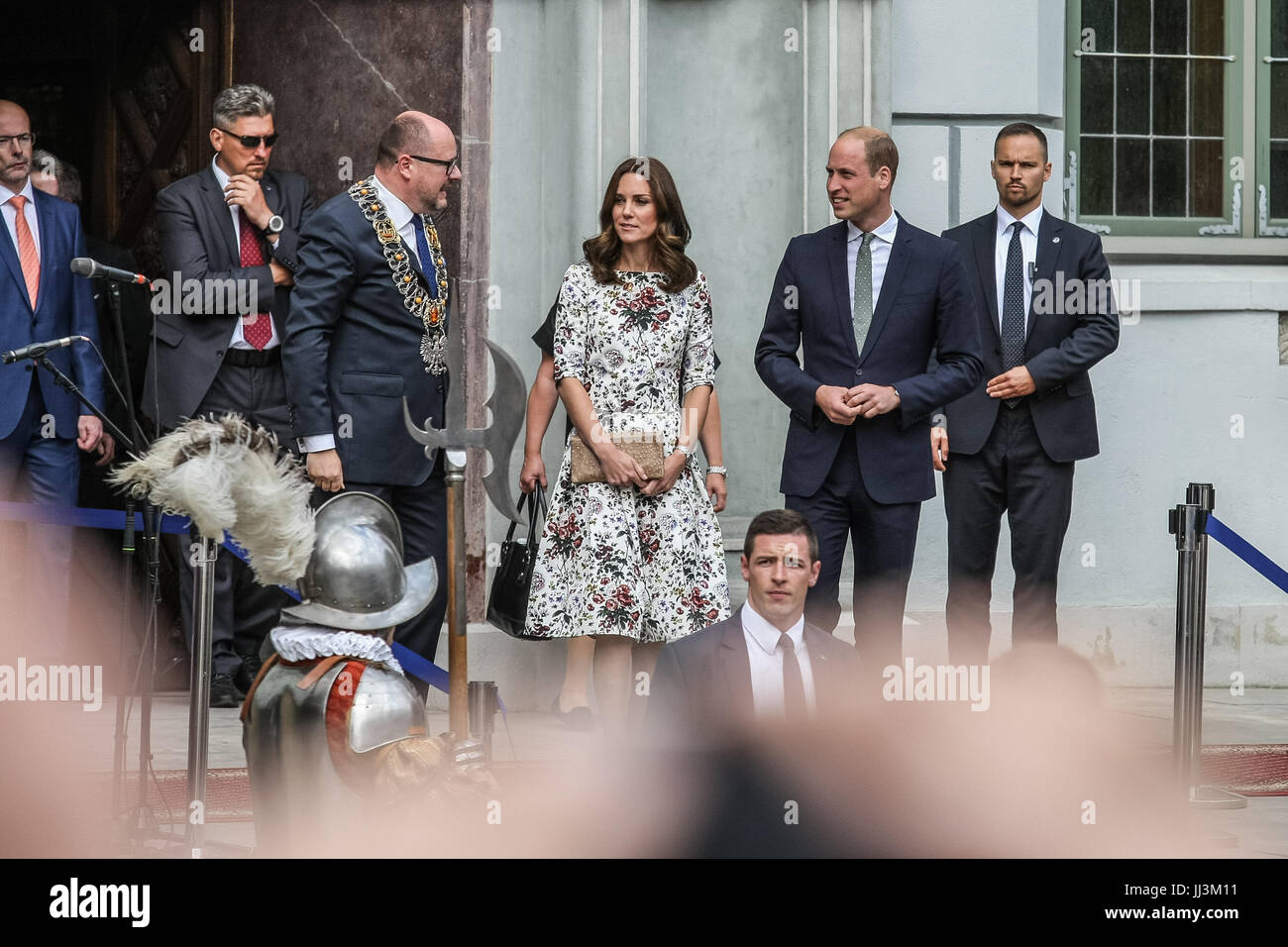 Gdansk, Poland. 18th July, 2017. Kate Middleton and Prince William are ...