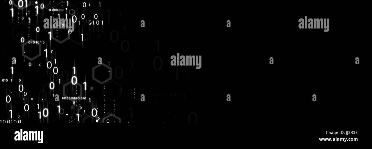 Binary numbers on digital screen Stock Photo - Alamy