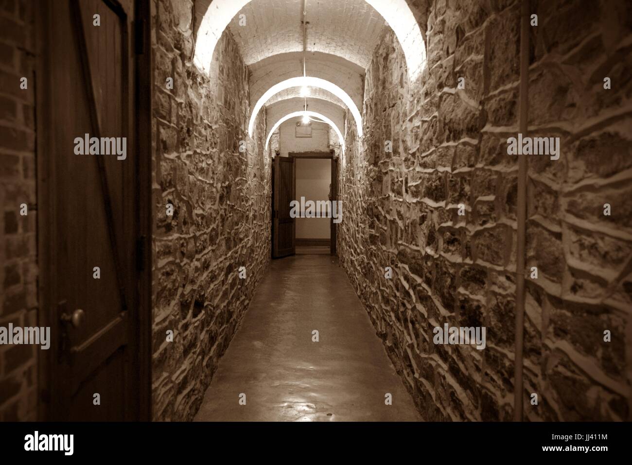 Hallway in Biltmore Estate basement Stock Photo - Alamy