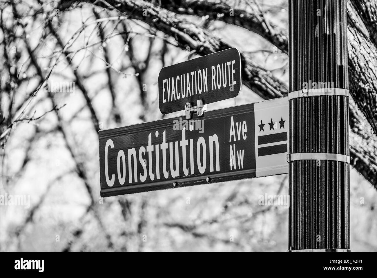 Constitution avenue washington Black and White Stock Photos & Images ...