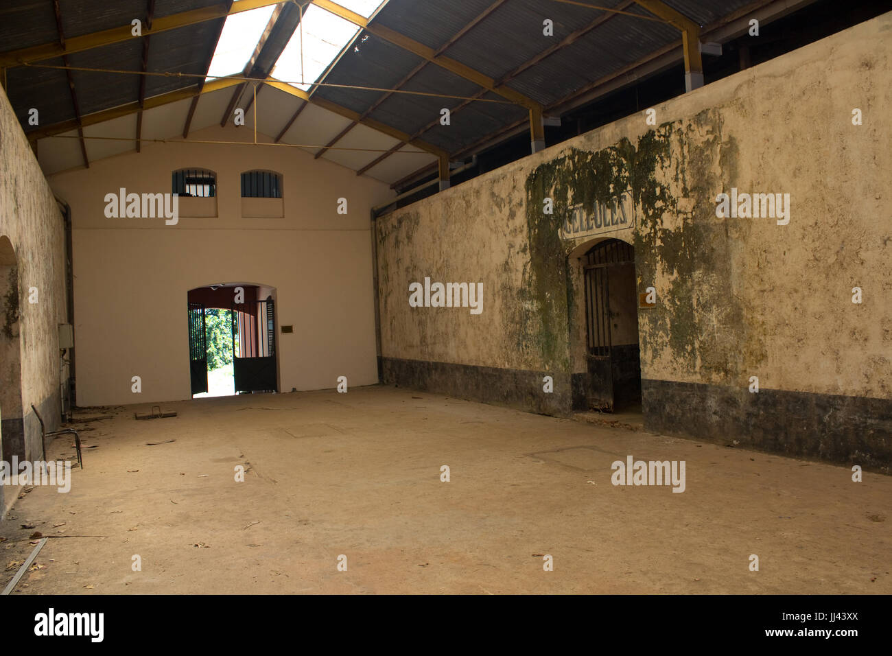 Former prison cells of notorious penal colony on Salvation's Islands ...