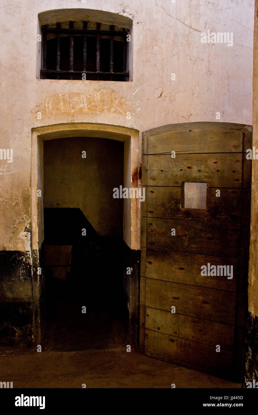 Former prison cells of notorious penal colony on Salvation's Islands ...