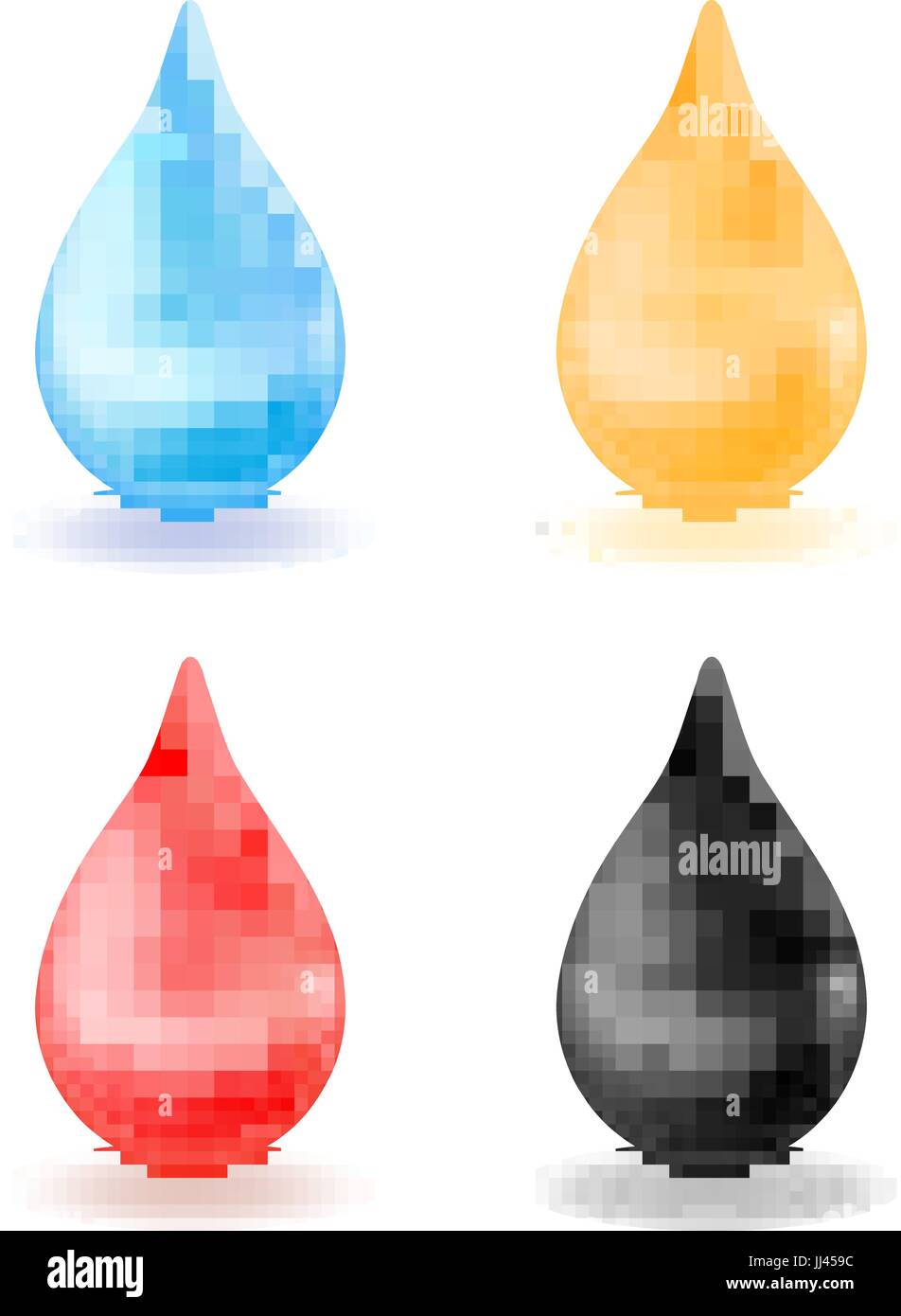 Realistic water drop on black Cut Out Stock Images & Pictures - Alamy