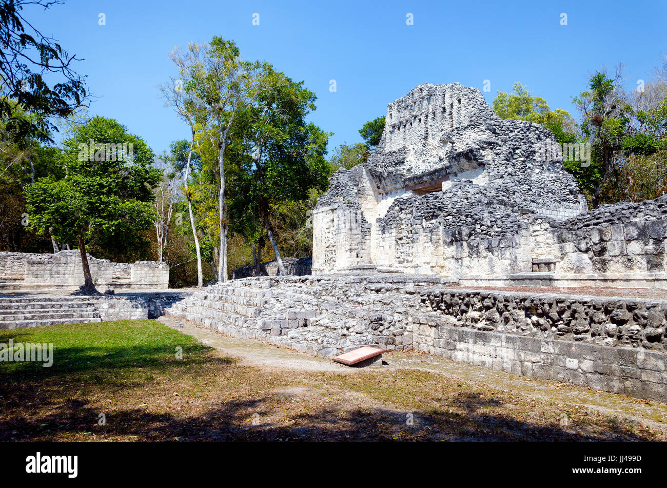 Ancient Mayan temple in Chicanna, Mexico Stock Photo - Alamy