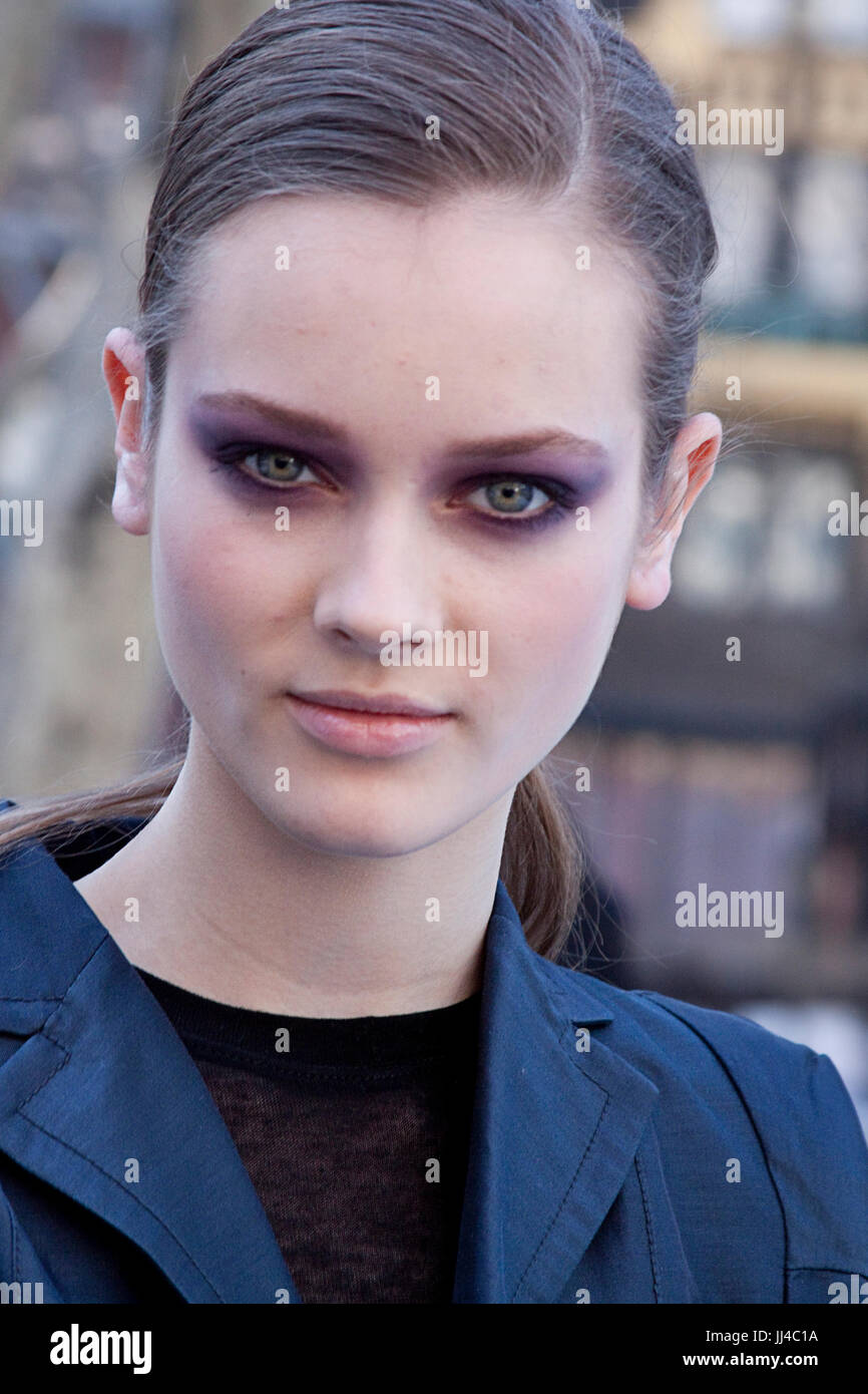 Professional Makeup beauty portrait of Fashion model Monika Jac ...