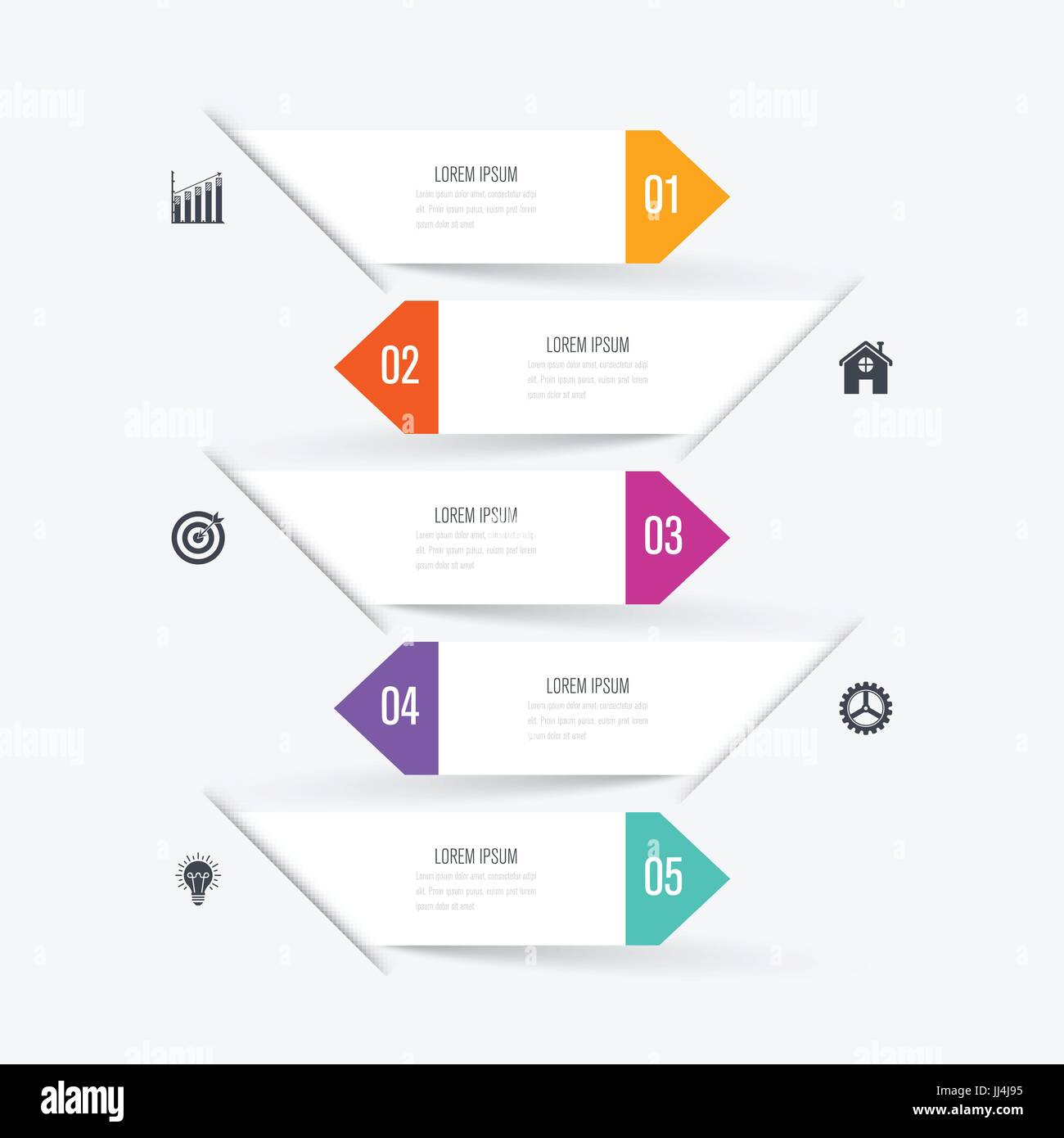 Vector illustration infographic five options Stock Vector Image & Art ...