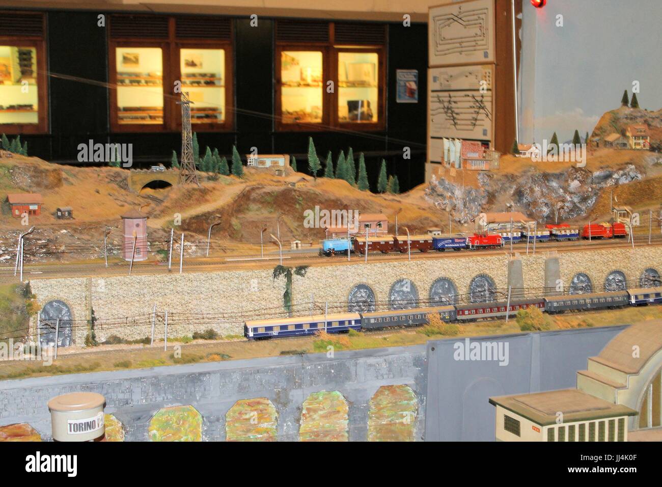 Miniature train station. Train station Stock Photo - Alamy