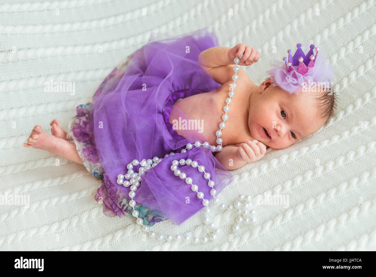 Newborn baby girl princess Stock Photo - Alamy