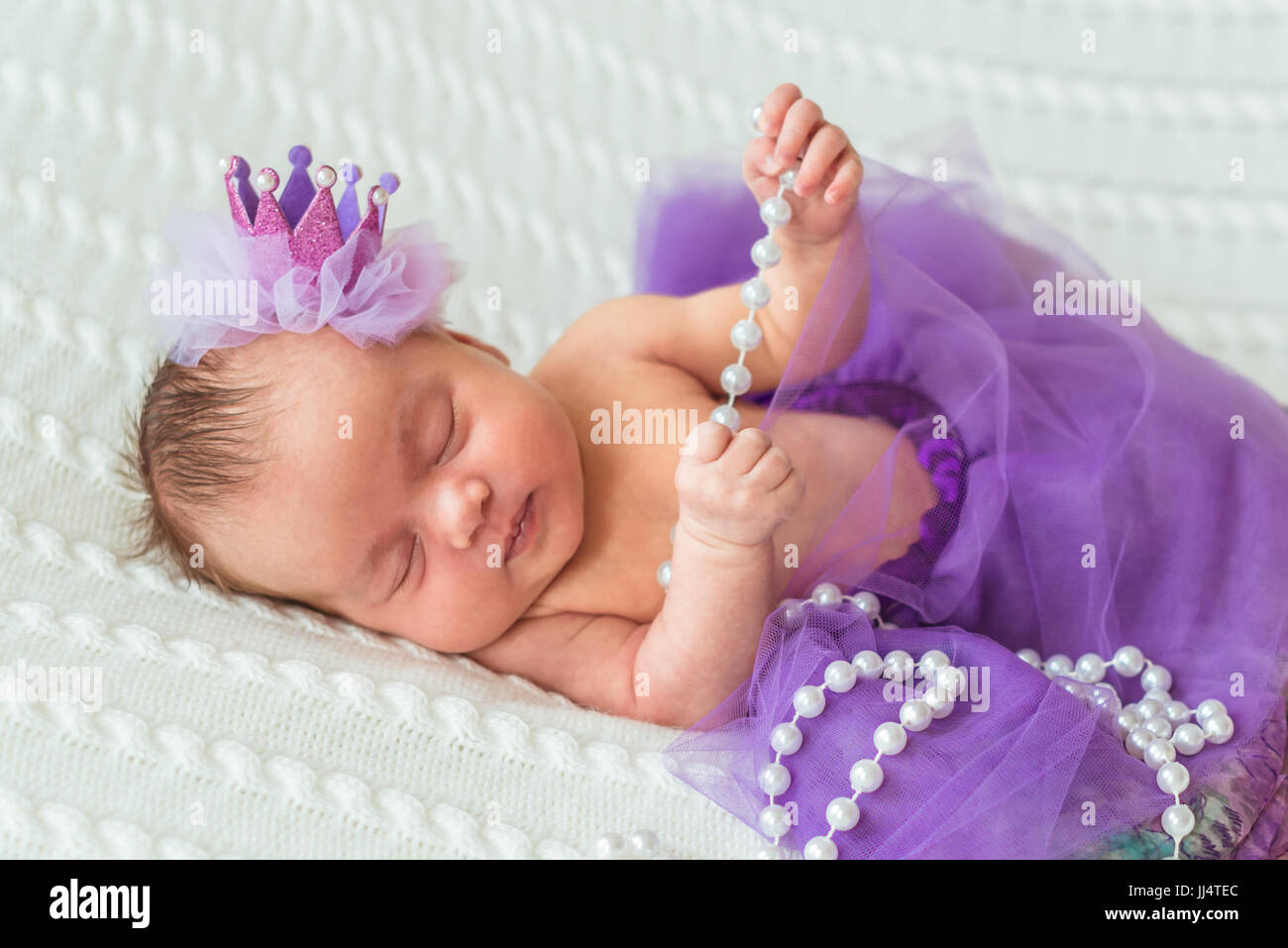 Newborn baby girl princess Stock Photo - Alamy