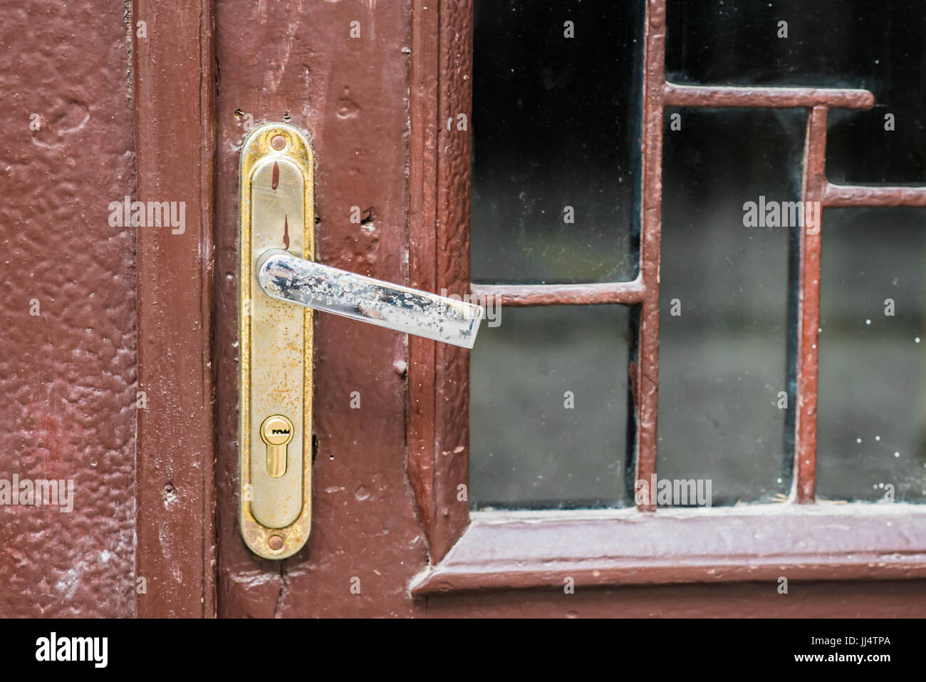 Antique door handle Stock Photo - Alamy