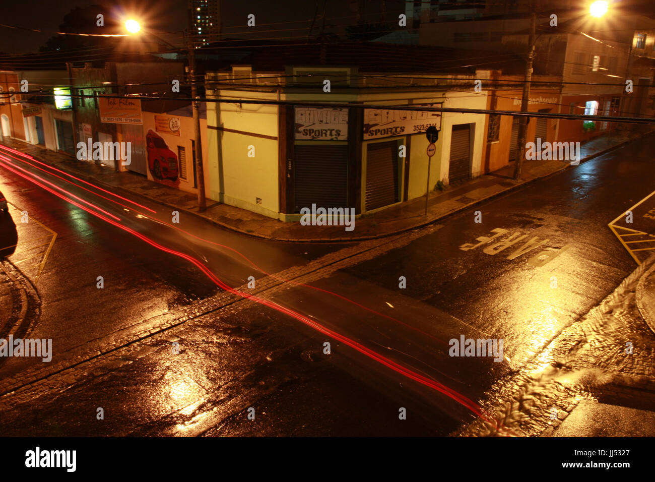 Crossing, Night, São Paulo, Brazil Stock Photo - Alamy