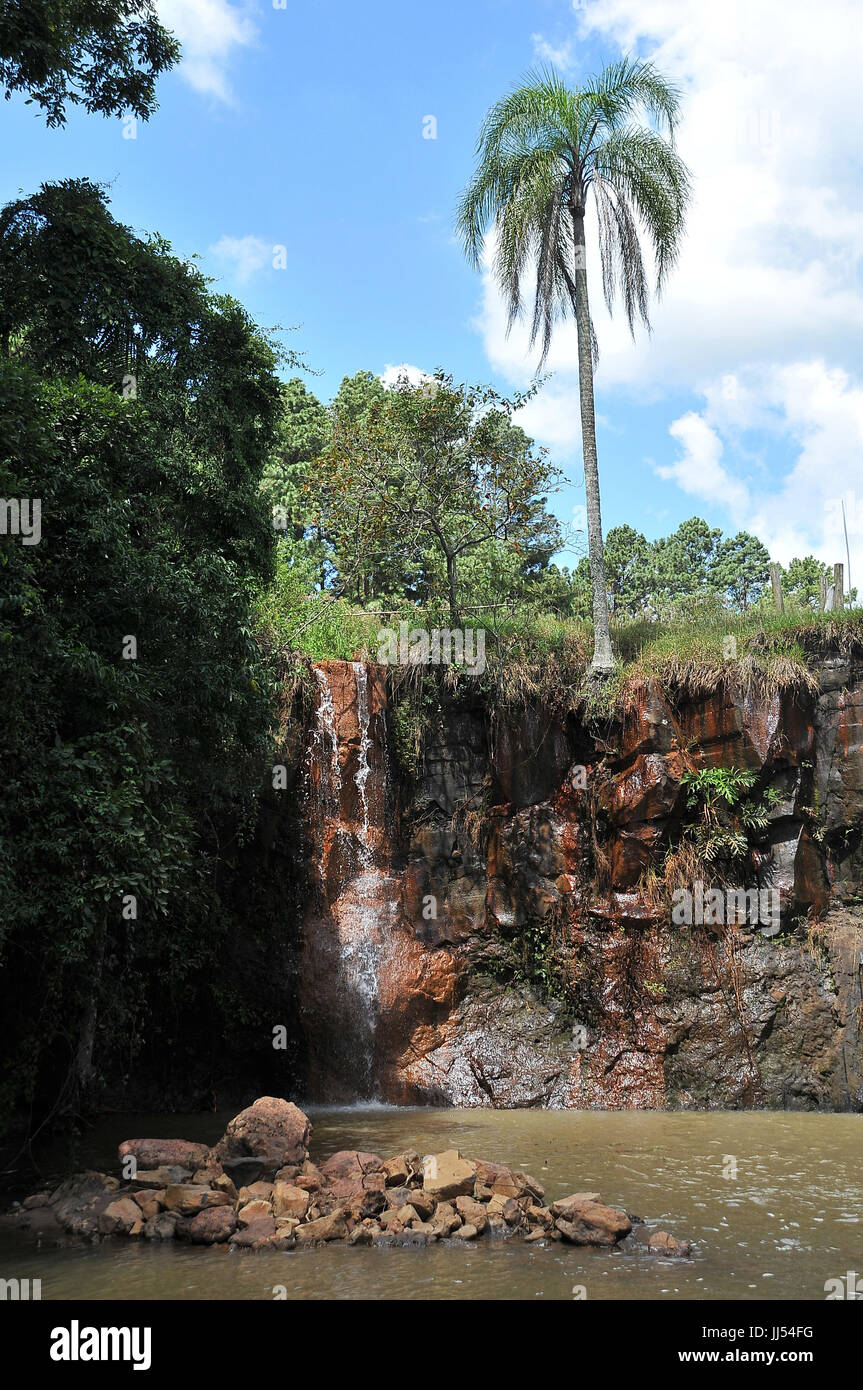 Waterfall, Lake, Rocks, São Paulo, Brazil Stock Photo - Alamy