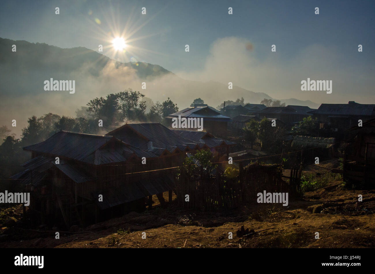 The Village, Phongsali, Laos Stock Photo - Alamy