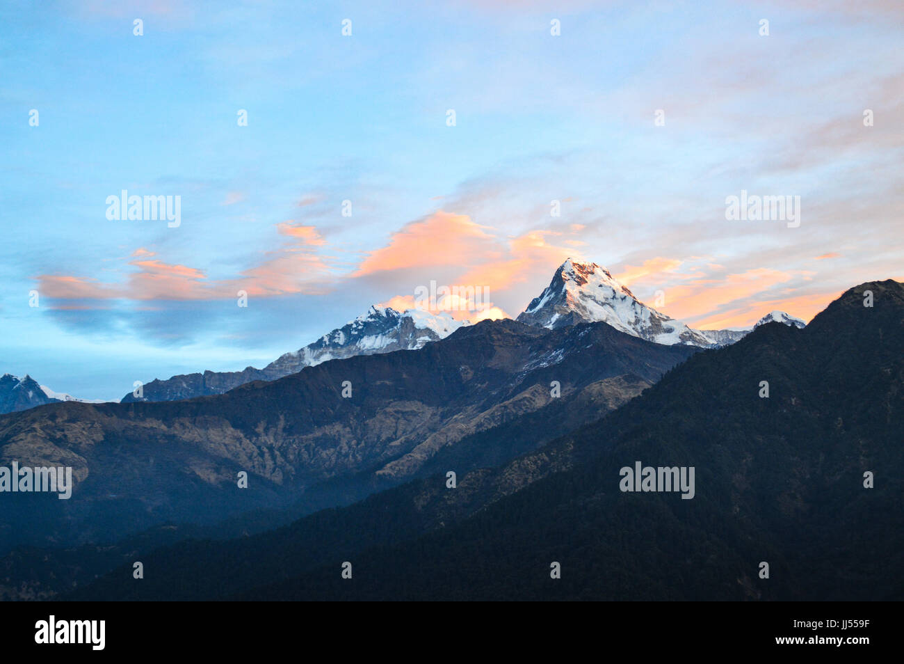 Annapurna massif of Nepal Stock Photo - Alamy