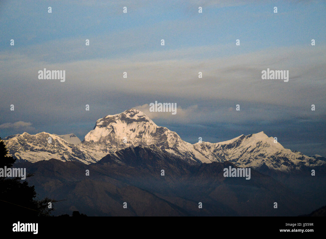 Annapurna Massif in North-Central Nepal. Popular trekking destination ...