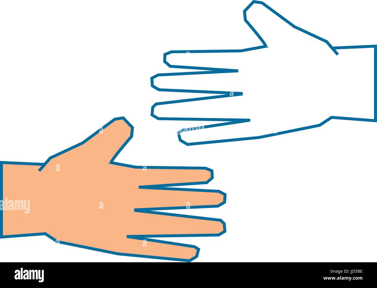 isolated two hands icon vector illustration graphic design Stock Vector ...