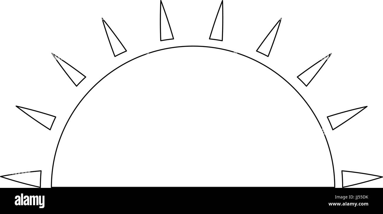 isolated half sun icon vector illustration graphic design Stock Vector ...