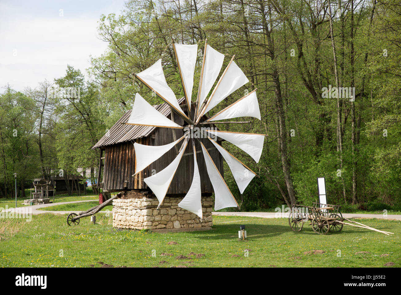 Traditional wind mill at ASTRA Museum of Folkloric Traditional ...