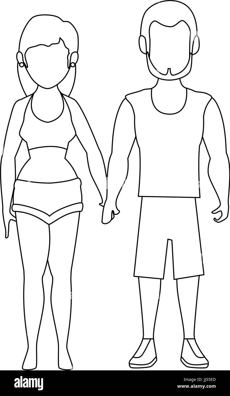 isolated cute couple icon vector illustration graphic design Stock ...