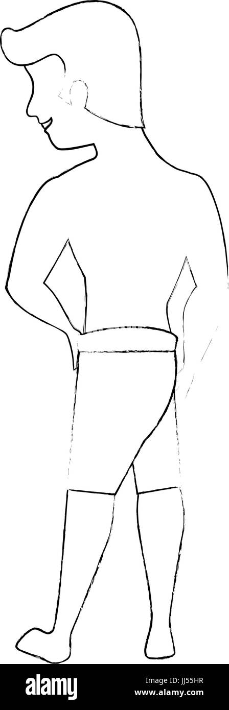 isolated standing man cartoon icon vector illustration graphic design ...