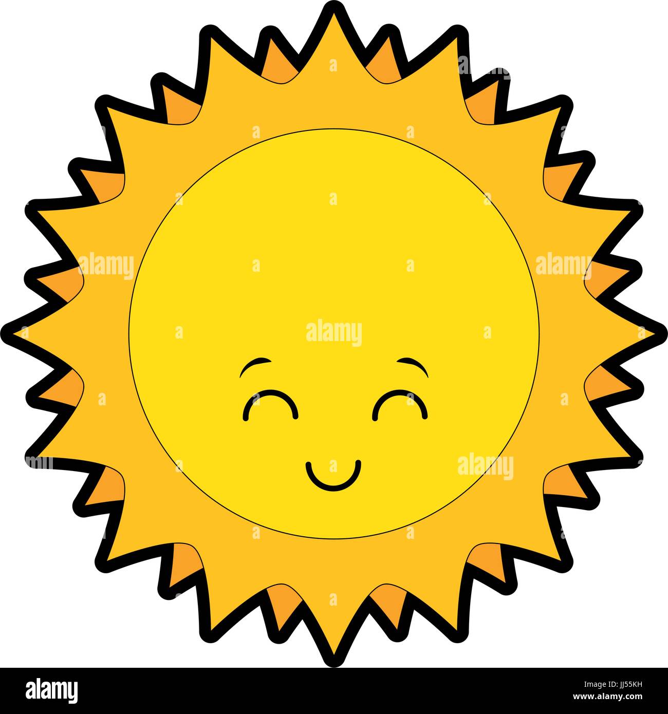 isolated yellow sun face icon vector illustration graphic design Stock ...