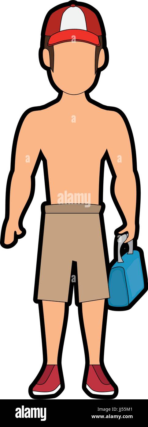 isolated standing man cartoon icon vector illustration graphic design ...