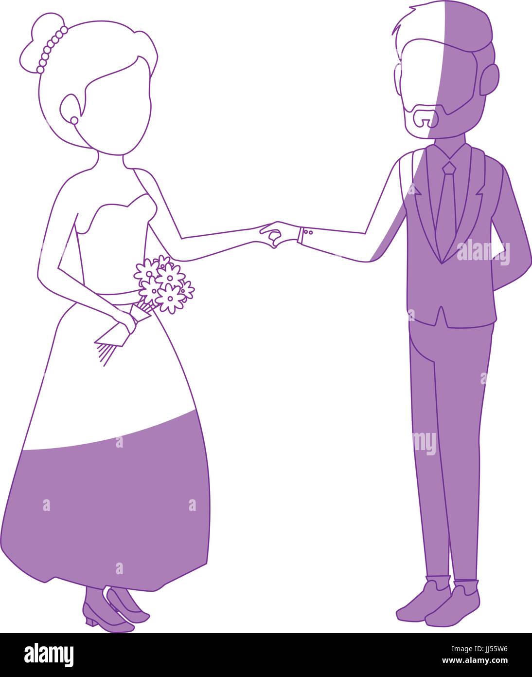 isolated cute newlywed couple icon vector illustration graphic design ...