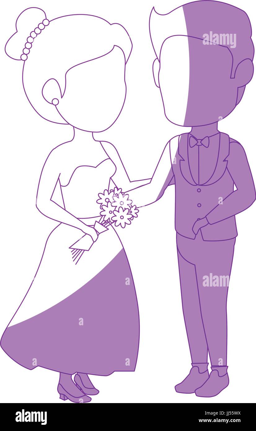 isolated cute newlywed couple icon vector illustration graphic design ...